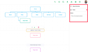 Sections e.g. Footer - WriteMaps