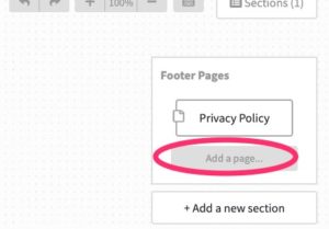 Sections e.g. Footer - WriteMaps