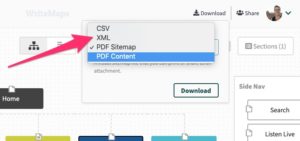 Export / Download Sitemap 'XML' - WriteMaps