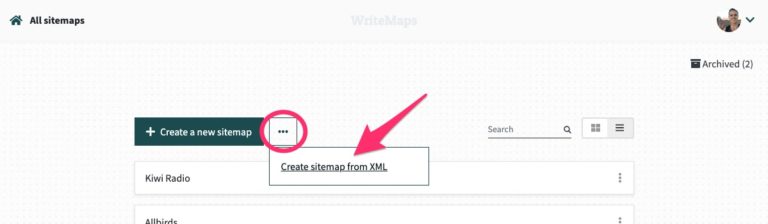 Import Sitemap XML - WriteMaps