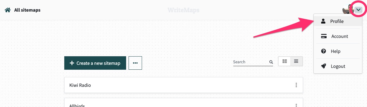 Edit Your Profile - WriteMaps